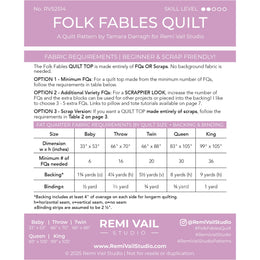 Folk Fables Quilt Pattern (PDF) | Remi Vail Studio