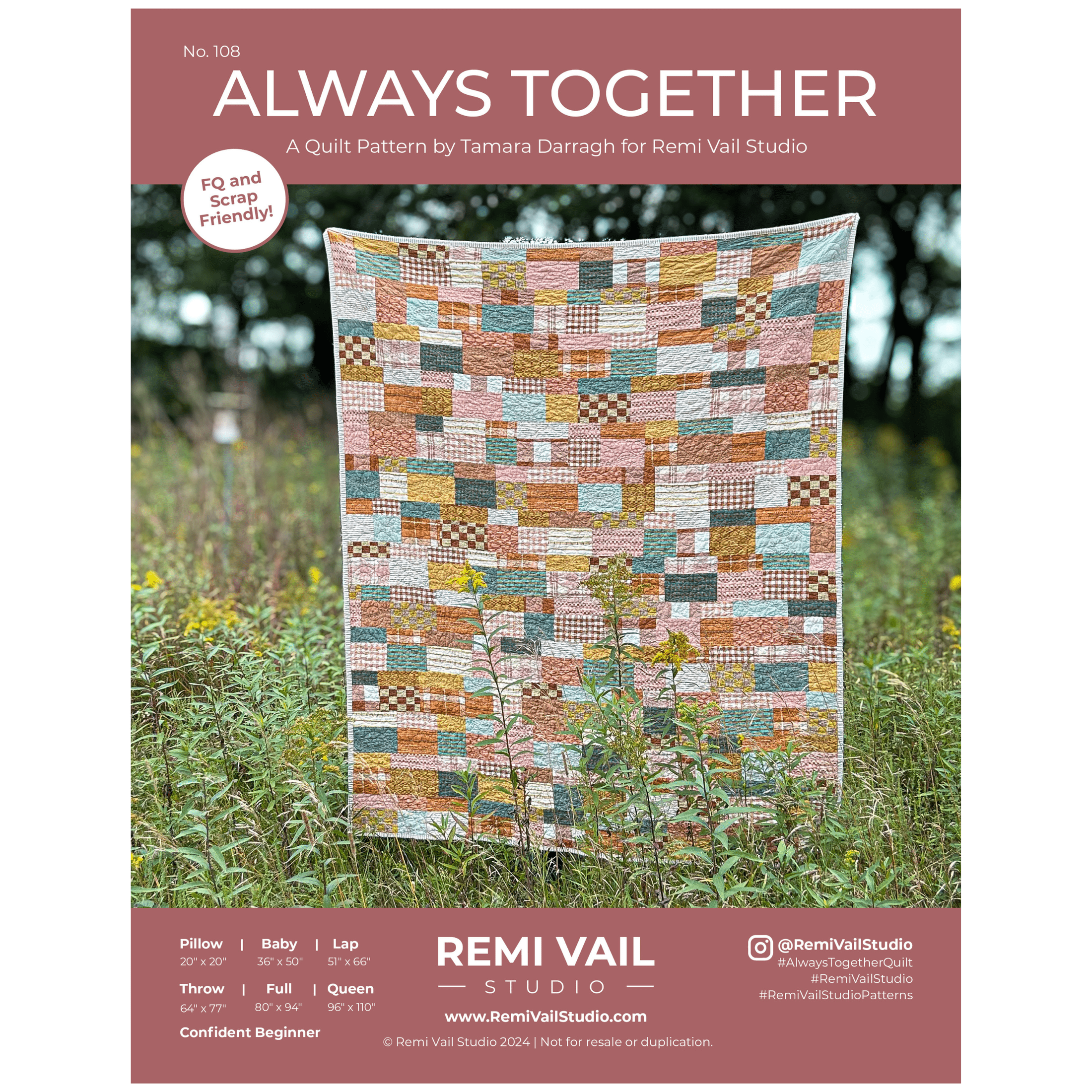 Always Together Quilt Pattern (PDF) | Remi Vail Studio