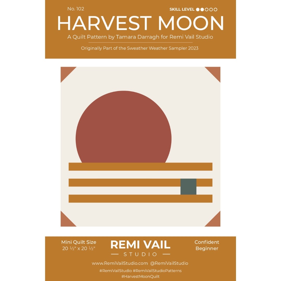 Harvest Moon Mini Quilt Pattern - PDF – Remi Vail Studio